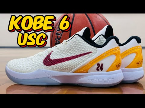 EXCLUSIVE!! Kobe 6 USC PE kb review & on foot! 🔥🔥🔥 - YouTube