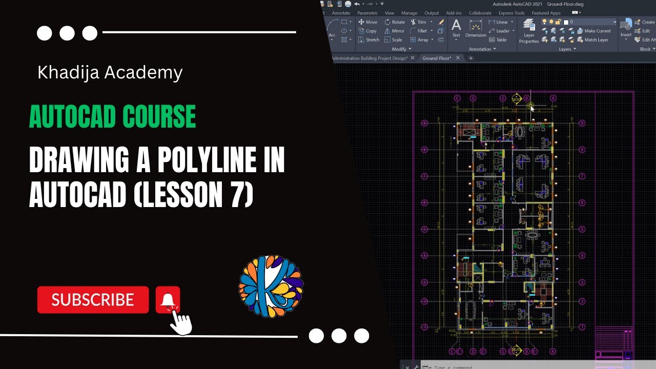 Drawing a Polyline in AutoCAD (Lesson 7) - YouTube