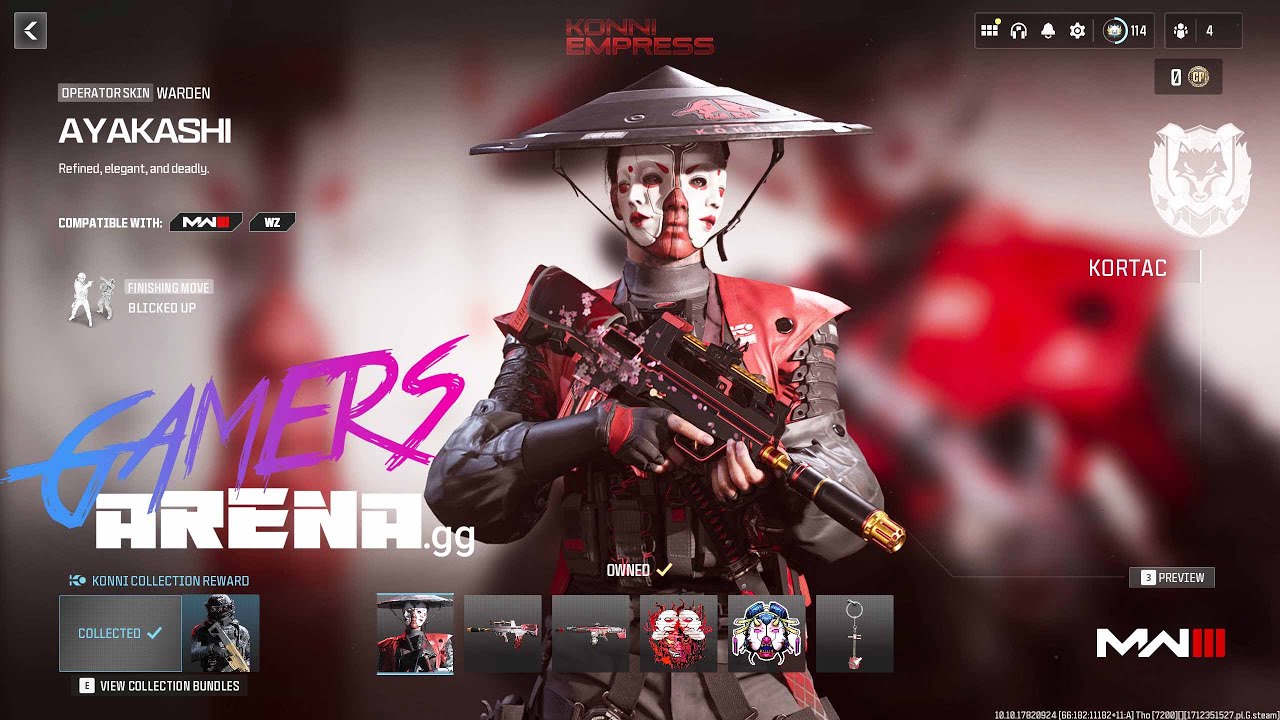 NEW UNRELEASED! COD MW3 KONNI EMPRESS Warden Operator Skin Hard ...
