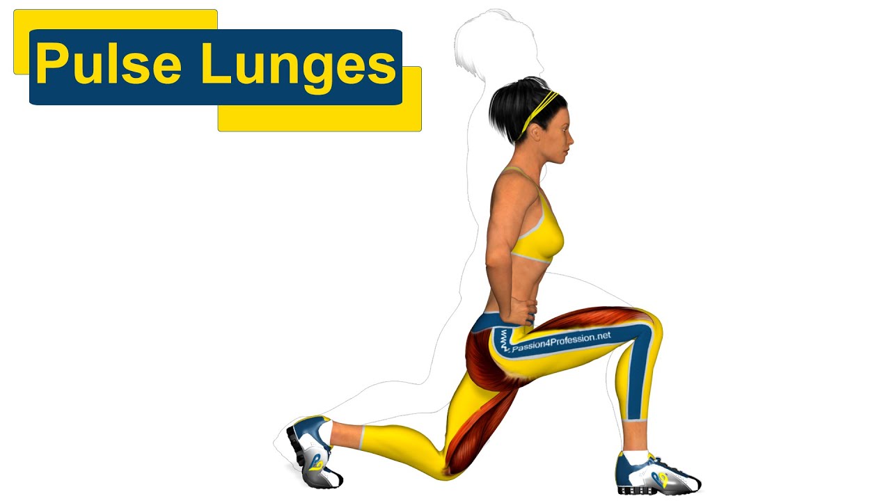 Tonificar gluteos: Pulse Lunges - YouTube