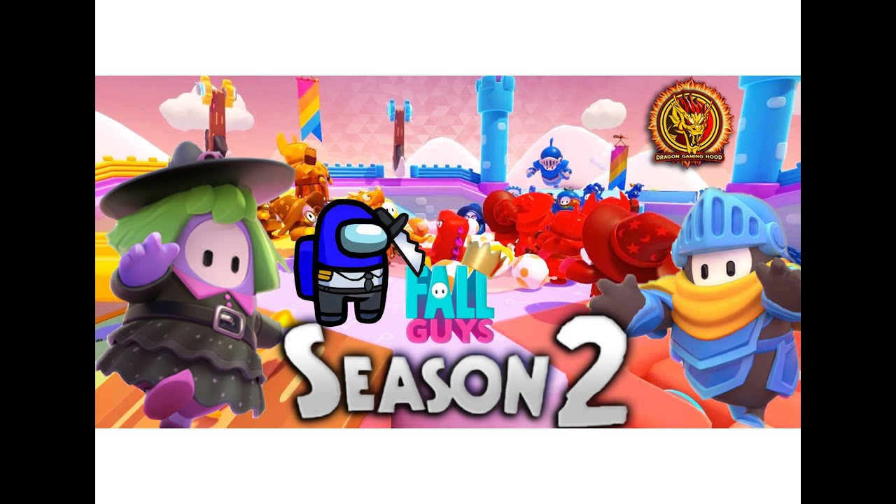 🔴LIVE Fall Guys | Season 2 | Among Us | Dragon | King Of Crowns | - YouTube