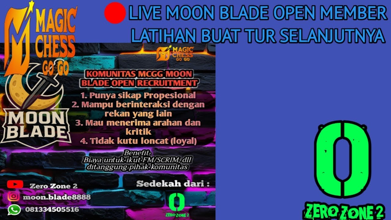 LIVE MOON BLADE OPEN MEMBER LATIHAN BUAT TUR SELANJUTNYA - YouTube