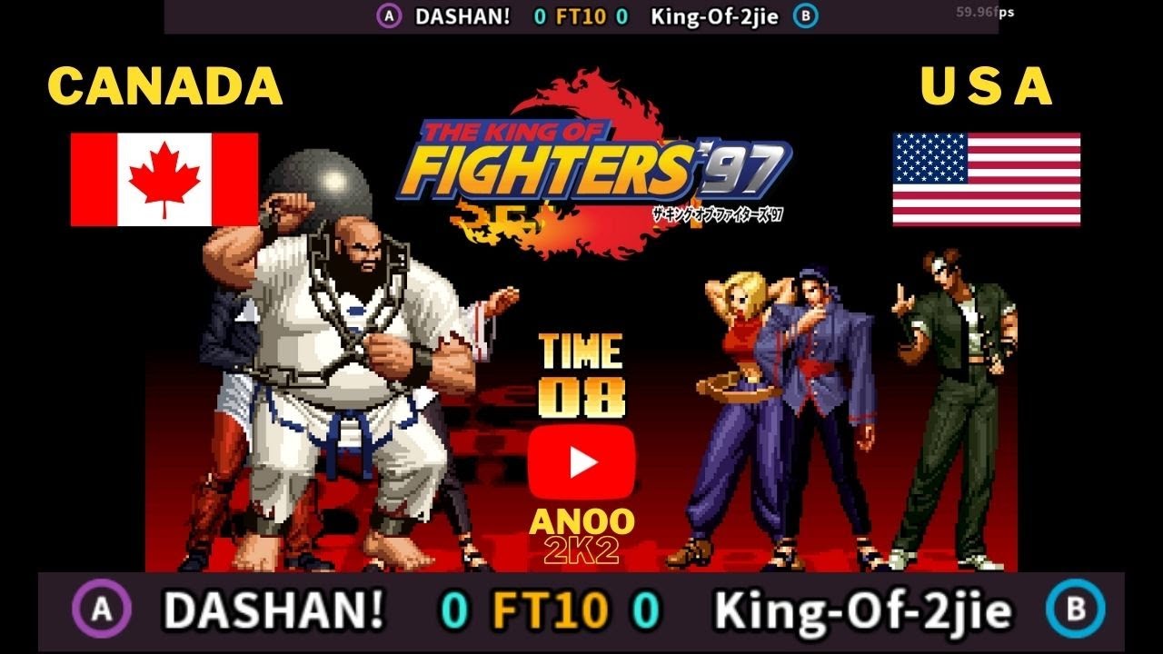 DASHAN! (CANADA) (vs) King-Of-2jie (AMERICA) KOF 97 ! BEST OF 10 korea ...