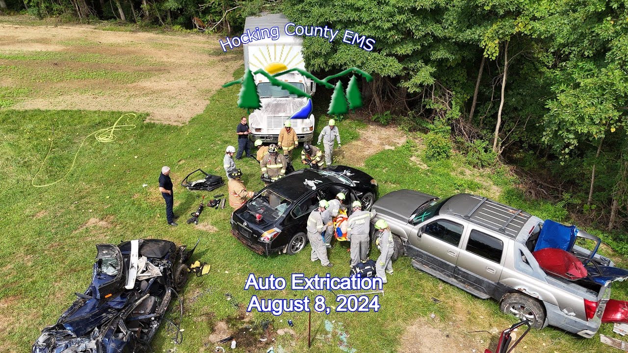 Hocking County EMS Auto Extrication Training August 8, 2024 - YouTube