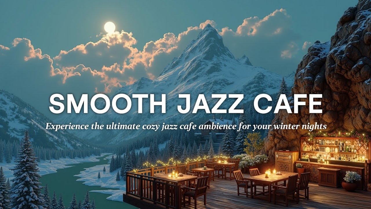 Cozy Jazz Cafe Ambience Winter Night | Smooth Piano Jazz for Relaxation ...