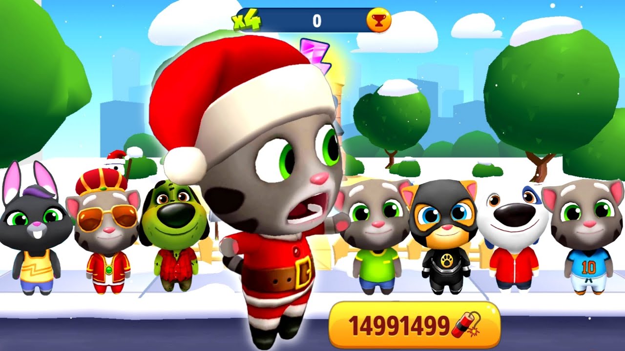 Talking Tom Gold Run All Unlocked Characters - Santa Tom - Top Android ...