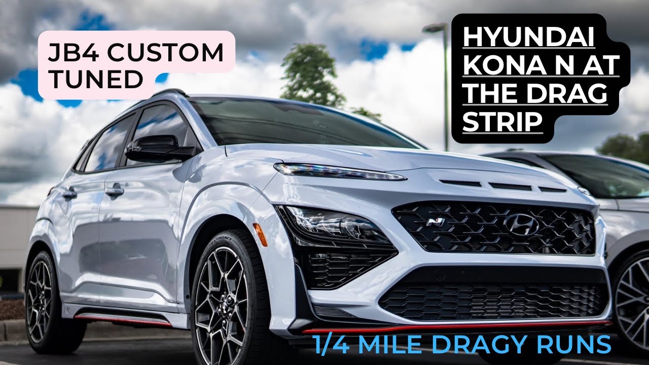 JB4 Tuned Hyundai Kona N Quarter Mile Runs - YouTube