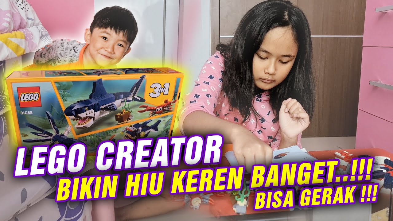 LEGO CREATOR bikin HIU keren bangett!! Bisa Gerak!! #rearae - YouTube