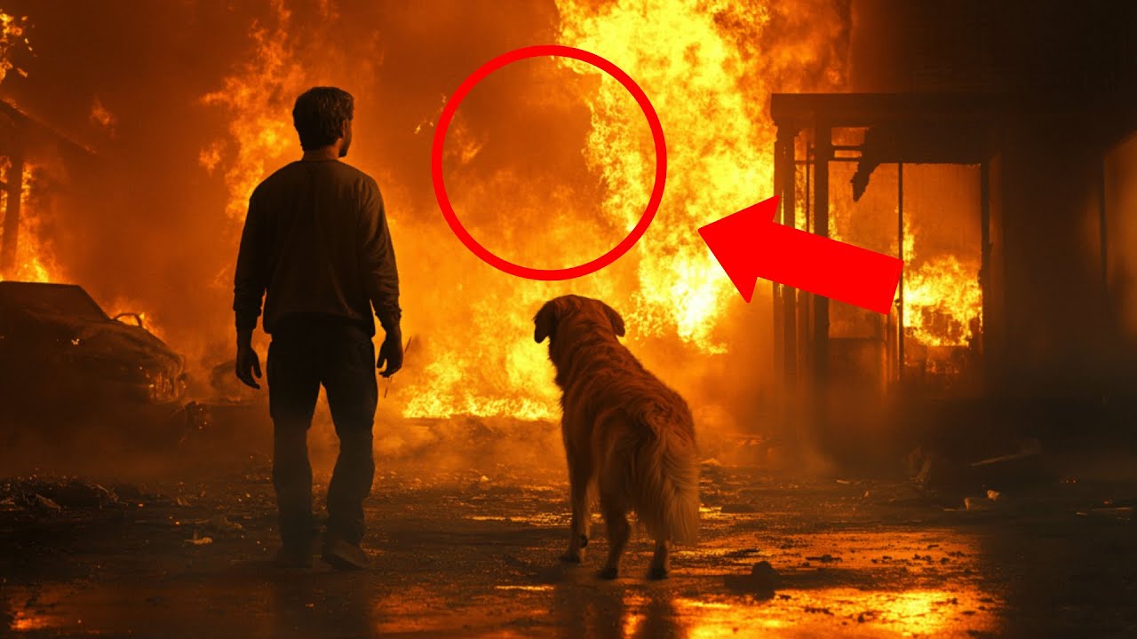 THE DOG BARKS TOWARDS THE FLAMES AND WHAT HE SEES SHOCKED EVERYONE ...