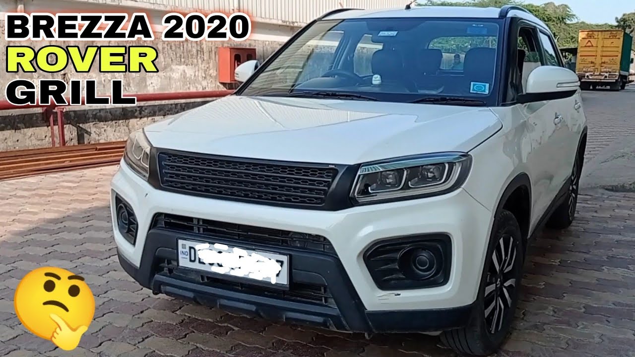 Brezza 2020 Rover Grill Black || Car Accessories || Full Installation ...