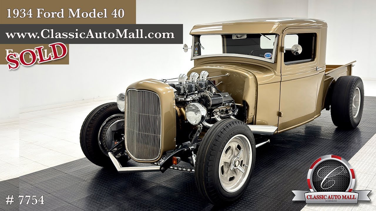 Great 1934 Ford Model 40 Pickup Truck - Sold - Consignments at Classic ...