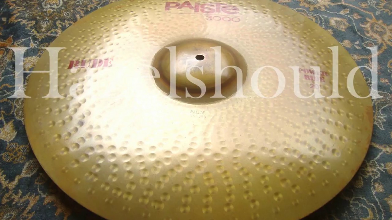 Paiste 3000 Rude 20" Power Ride 2984gs - YouTube