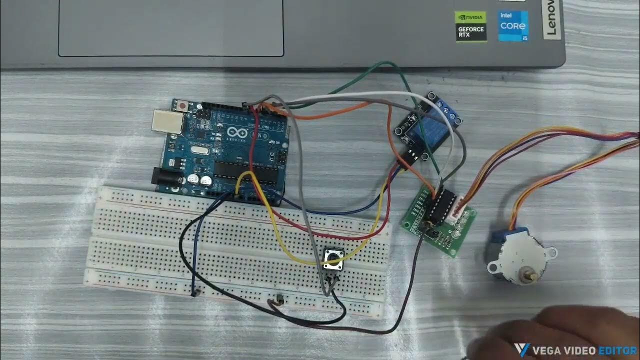 Arduino Project 100 Using Relay To Control Stepper Motor With Button Created By Trishanth