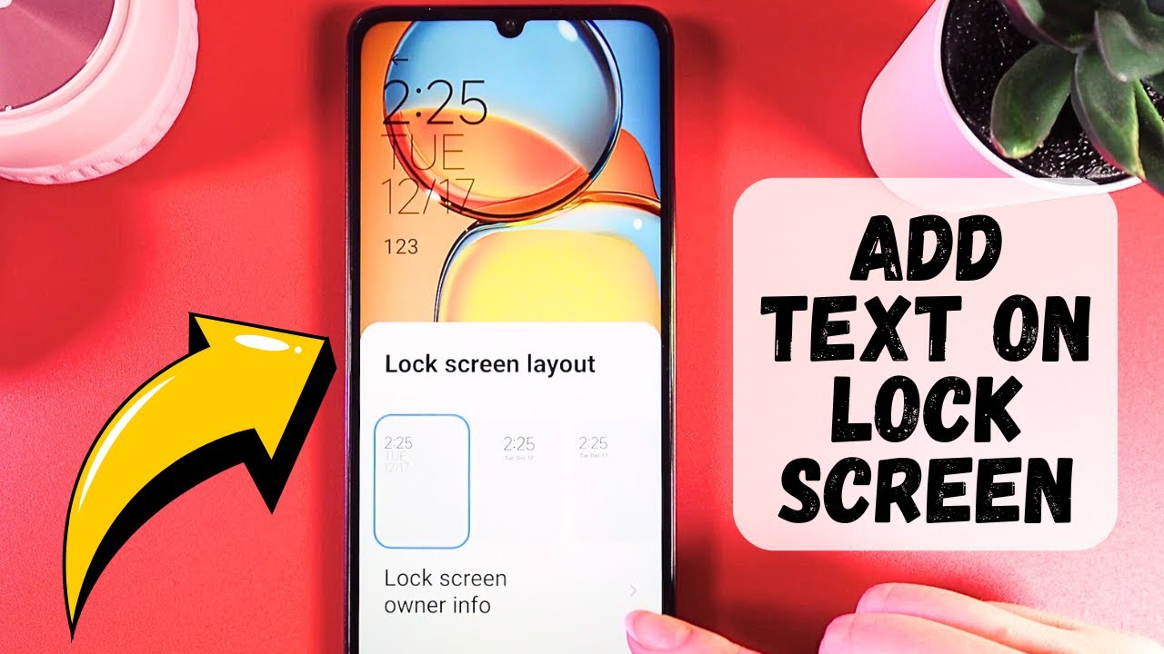 How to Add Text On Xiaomi Redmi 13С Lock Screen - YouTube