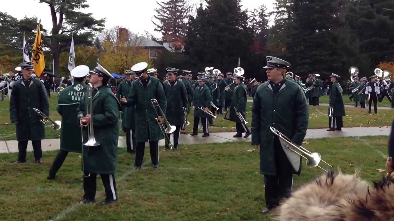 MSU Spartan Marching Band - Fight Song November 2, 2013 - YouTube