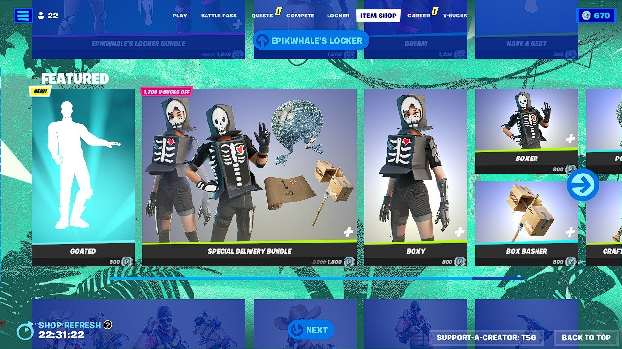 Fortnite New!!! Goated Emote + More - YouTube