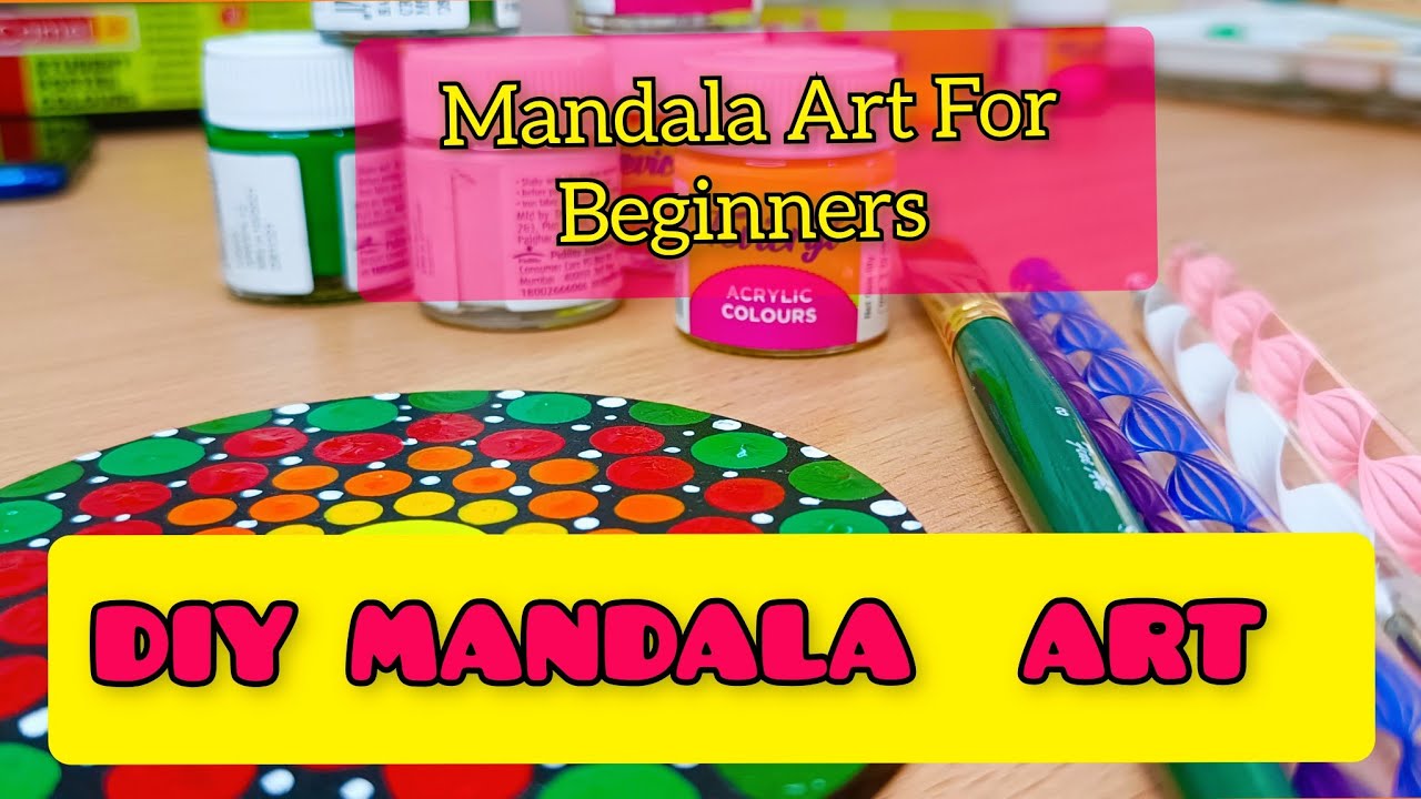 DIY MANDALA ART । MANDALA ART FOR BEGINNERS ।। MANDALA ART - YouTube