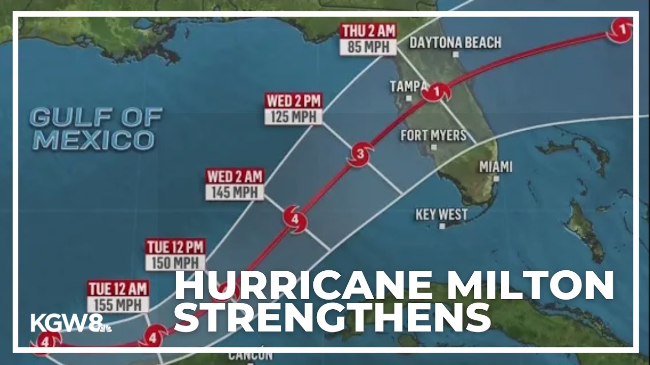 Hurricane Milton strengthens into Category 4 hurricane on path toward ...