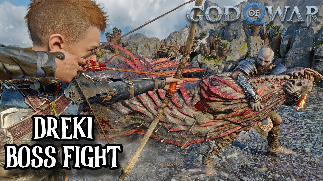 Dreki Boss Fight (GMGOW) - GOD OF WAR RAGNAROK - YouTube