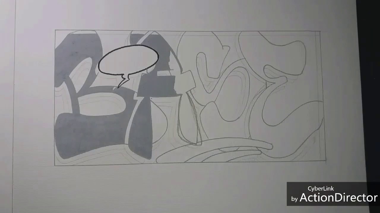 Sketch graffiti "base" timelapse Molotow markers - YouTube