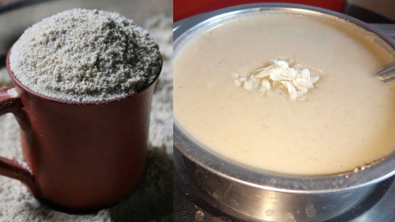 Extremely healthy sathu mavvu || ragi malt || recipe in tamil || rams ...