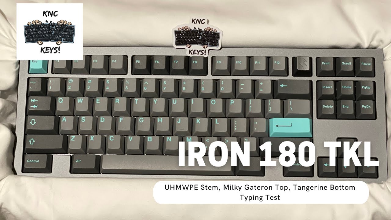 Iron 180 Typing Test | UHMWPE Stem, Milky Gateron Top & Tangerine ...