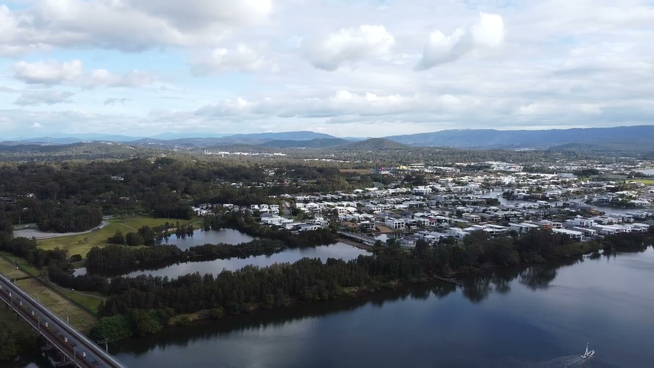 From the Air: Coomera River Near the Rail Bridge. - YouTube