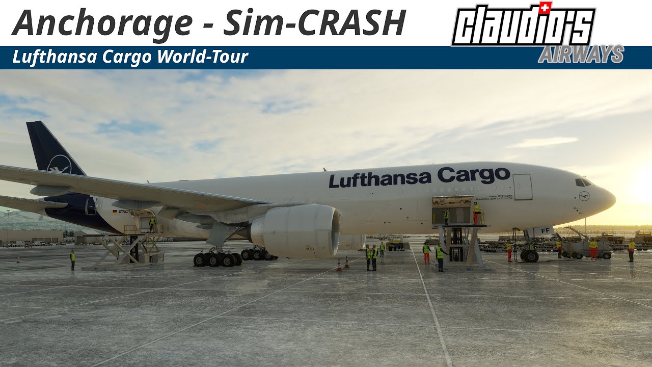 X Plane 12 | Worldtour #05 | Anchorage (PANC) - Sim-CRASH | Lufthansa ...