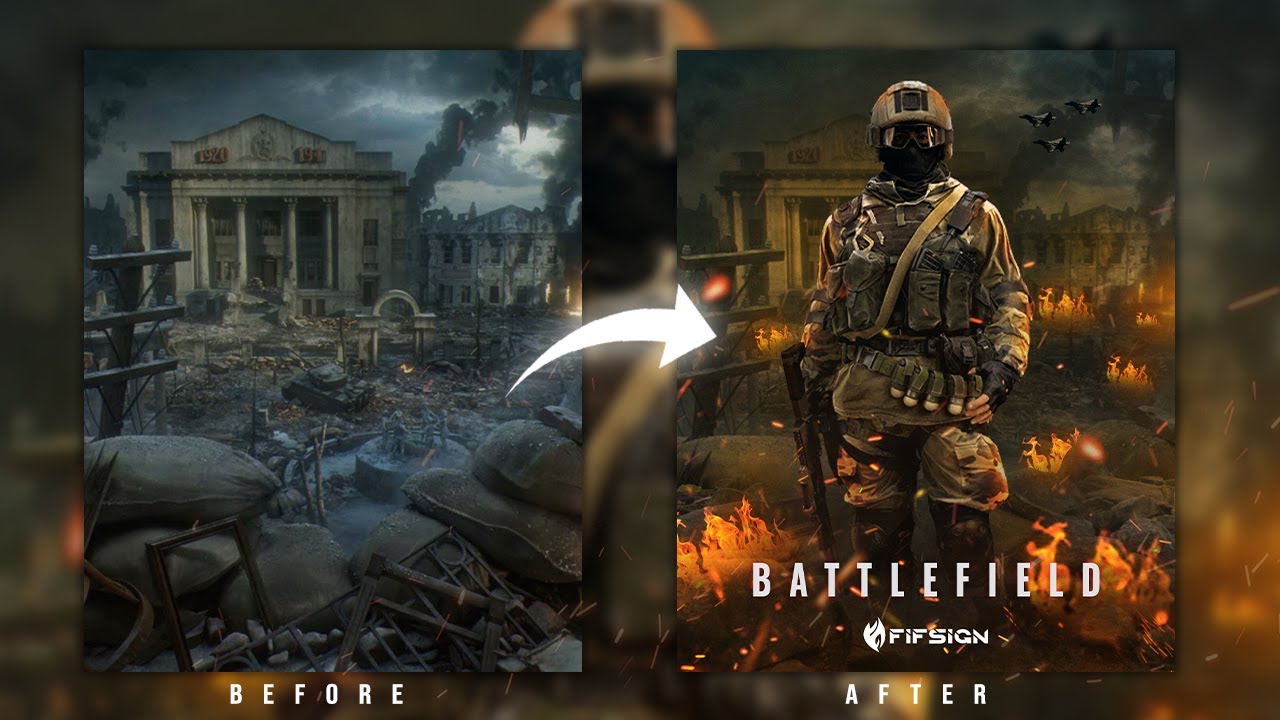 Photoshop manipulation - Battlefield Action Film Poster | concept ...