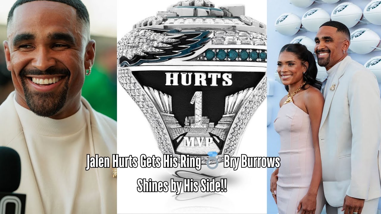 Jalen Hurts & Wife Bry Burrows SHINE at Eagles Ring Day Ceremony 💍 I ...