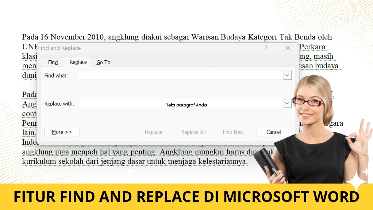Cara Cepat Mengubah Kata dengan Fitur FIND AND REPLACE di Microsoft ...
