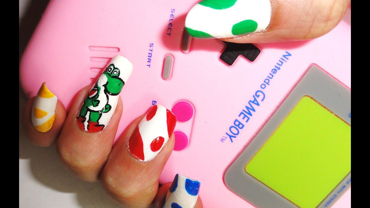 How to Draw Yoshi Nails - YouTube