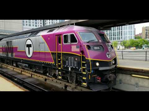 MBTA MPI HSP46 #2014 with horn salute!! - YouTube