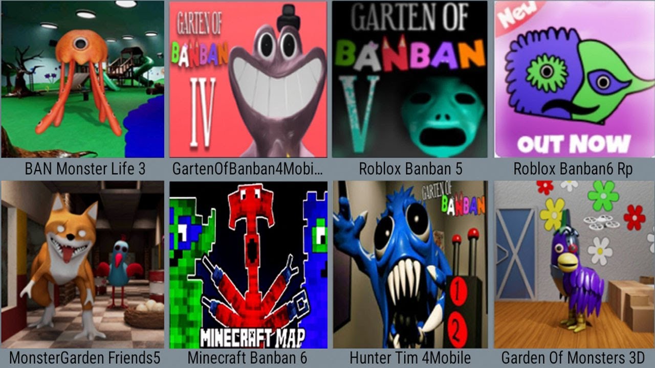 Ban Monster Life 3 ,Banban Mobile 4, Roblox Ban5+6 ,Monster Garden ...