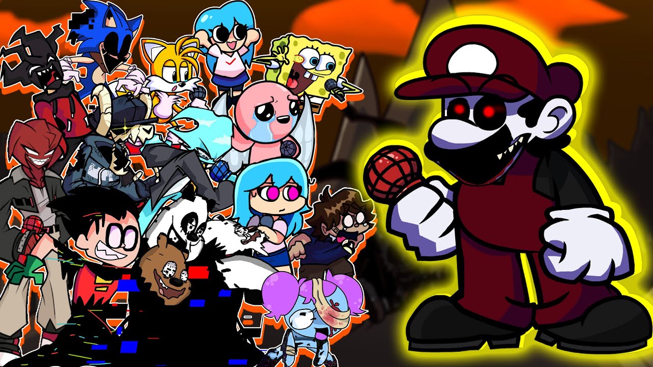 Black Sun - Mario.EXE But Different Characters Sing It 🎵 (Everyone ...