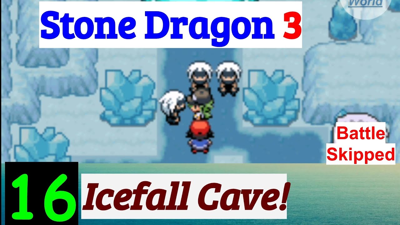 Pokemon Stone Dragon 3 Part 16 Icefall Cave | GBA Rom Hack - YouTube