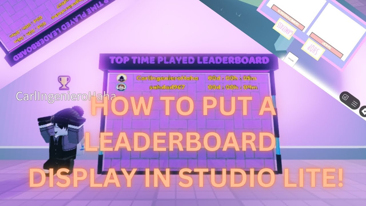 HOW TO PUT A LEADERBOARD DISPLAY IN MOBILE! (Studio Lite, Roblox) - YouTube