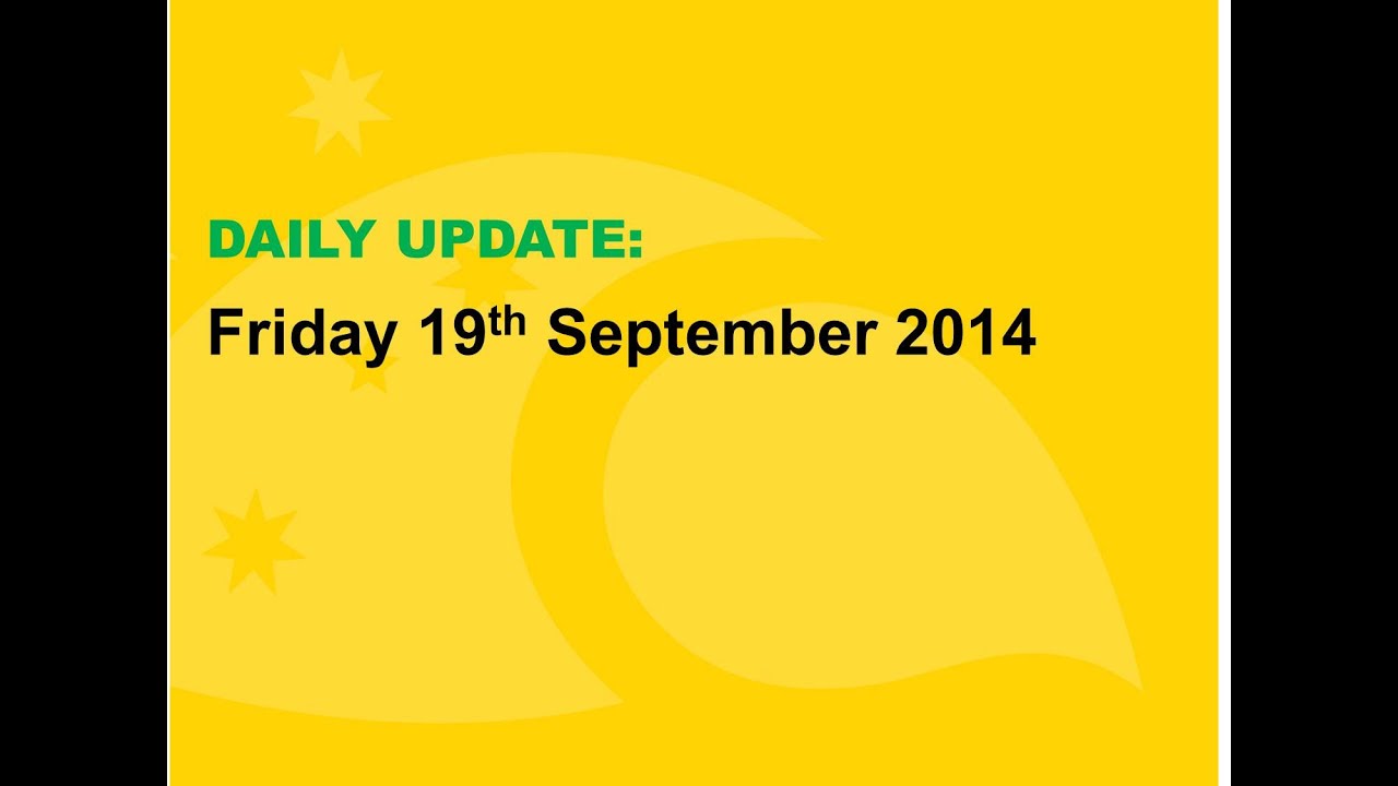 Daily Update: Friday 19th September - YouTube