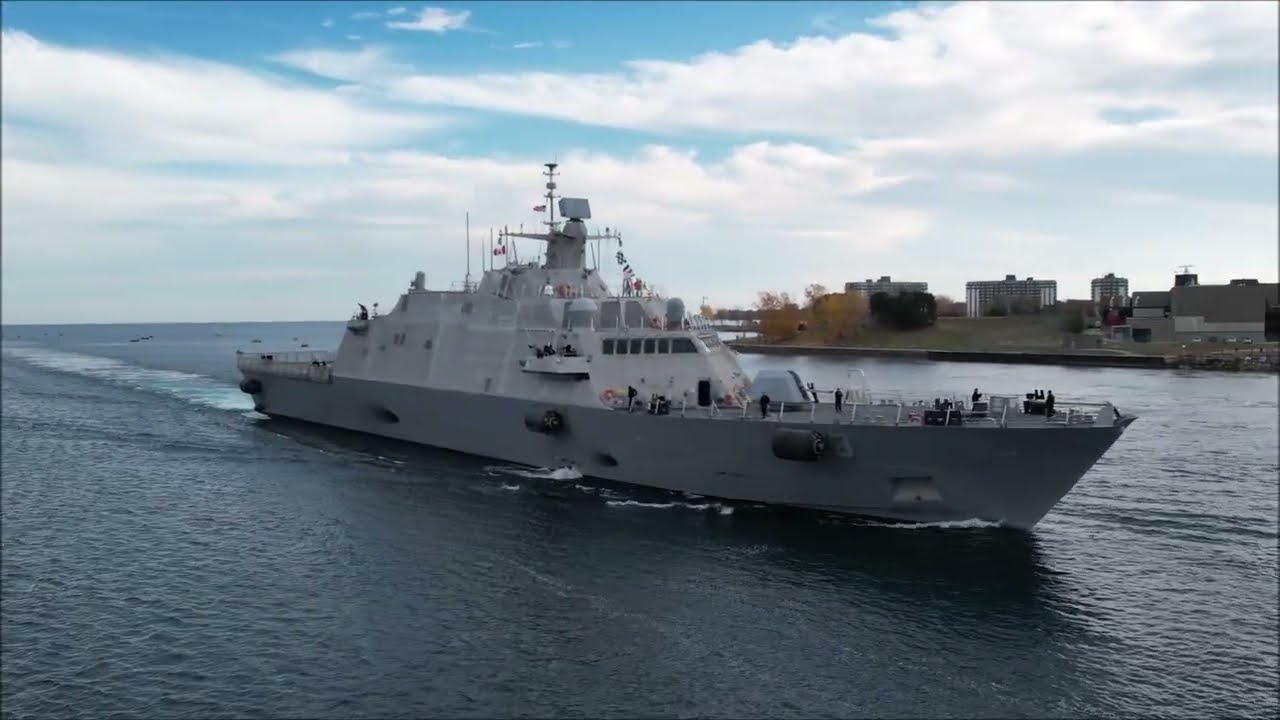 USS COOPERSTOWN (LCS-23) - Downbound Port Huron, Michigan 10-25-2022 ...