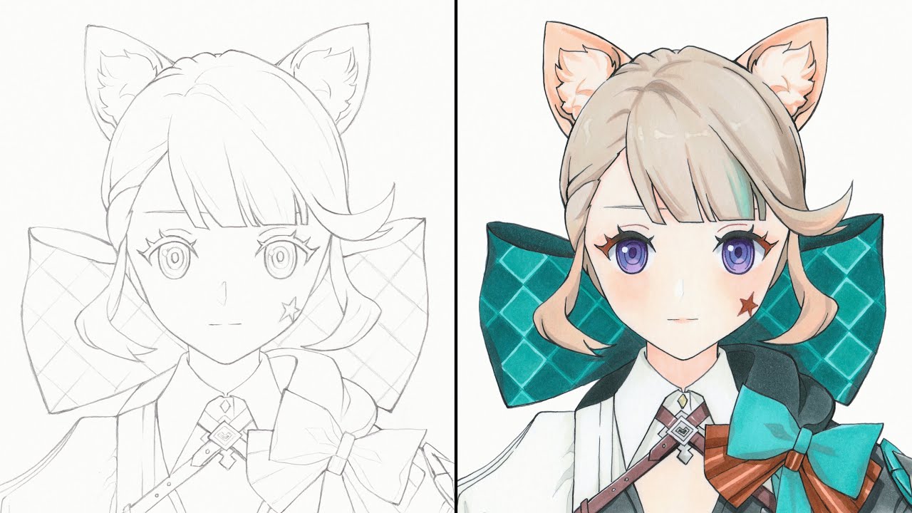 如何畫琳妮特 | 原神 | 琳妮特 | 畫畫教學 | How to draw Lynette | Genshin Impact ...