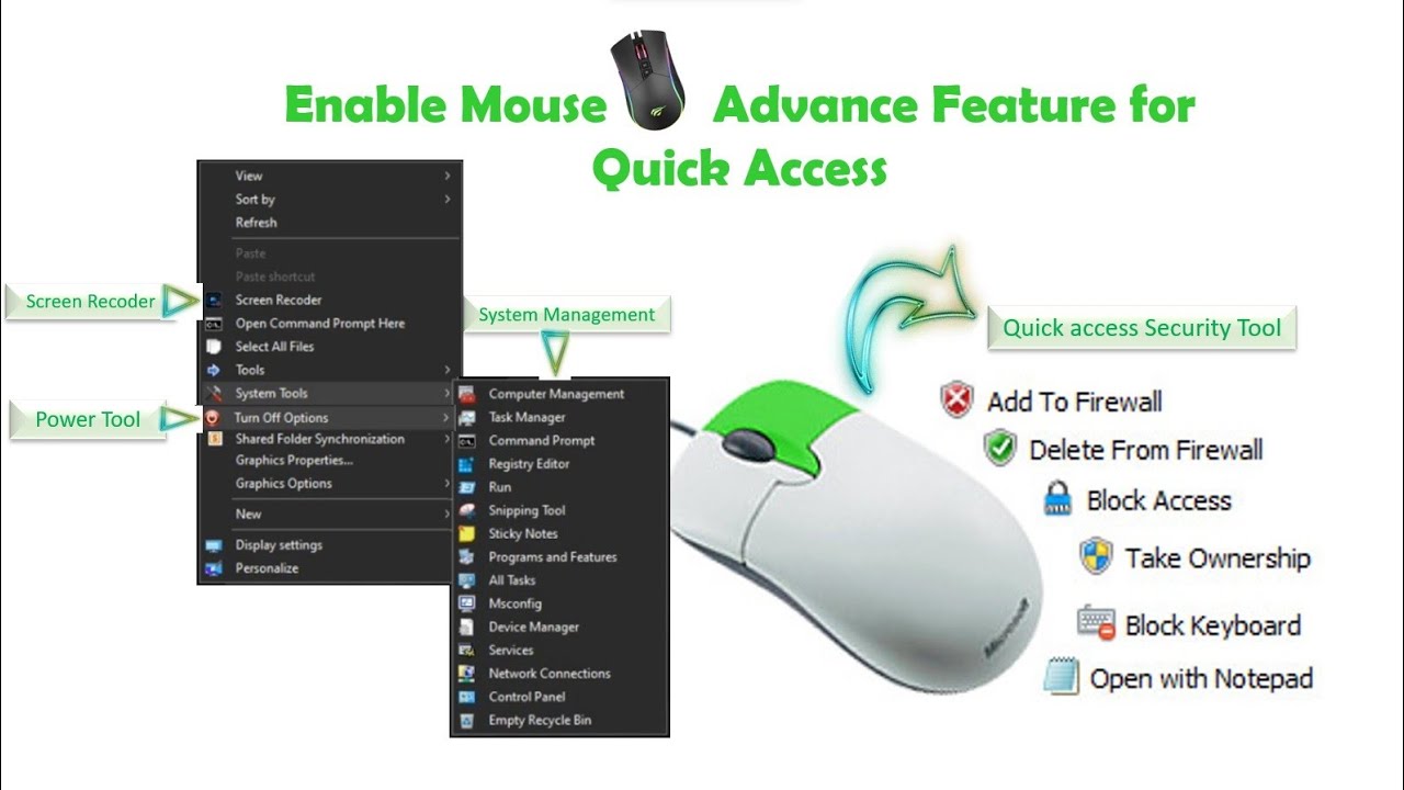Enable PC Mouse Advance Tool | Turn mouse click to Upgrade click ...