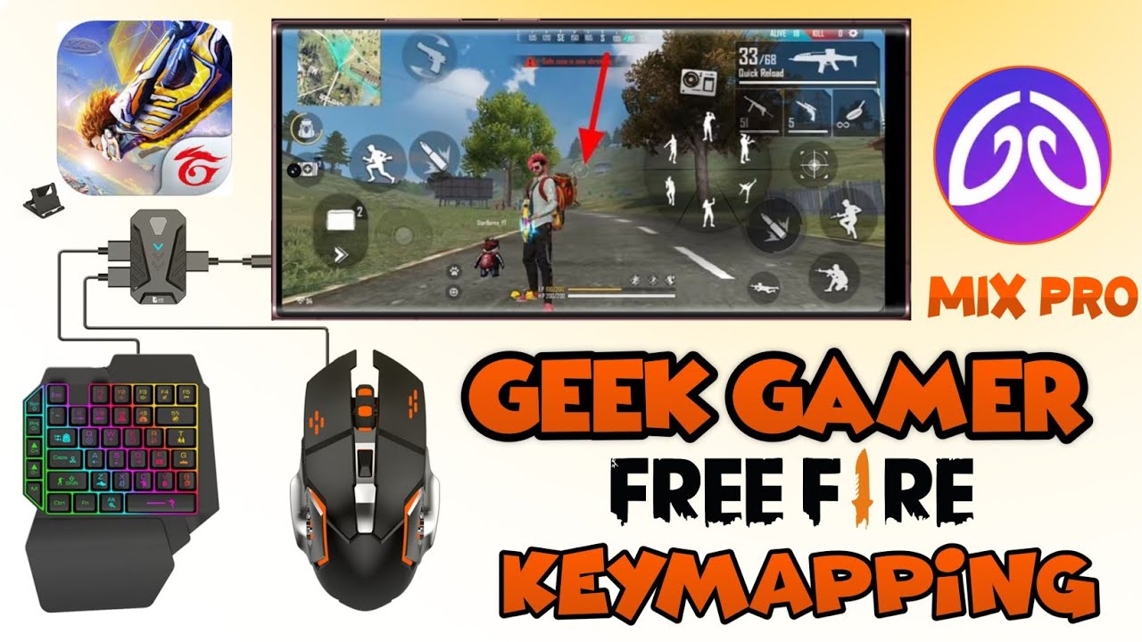 (Mix-Pro) Geek Gamer Free Fire key mapping | Keybroad Mouse Game Play ...