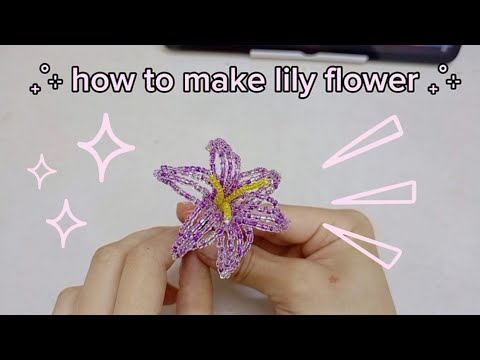 HOW TO MAKE LILY FLOWER WITH BEADS | DIY Lil FLOWER WITH BEADS | video tutorial