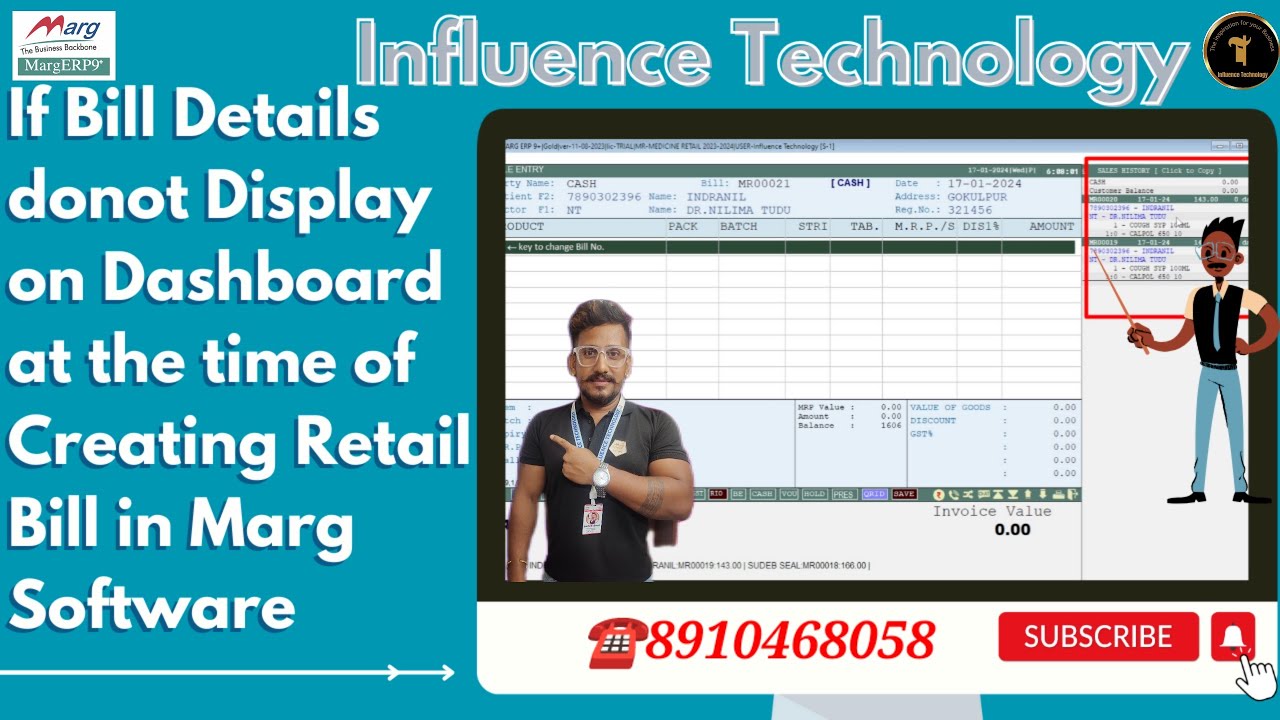 If Bill details do not display on Dashboard at the time of creating Retail Bill then how to ...