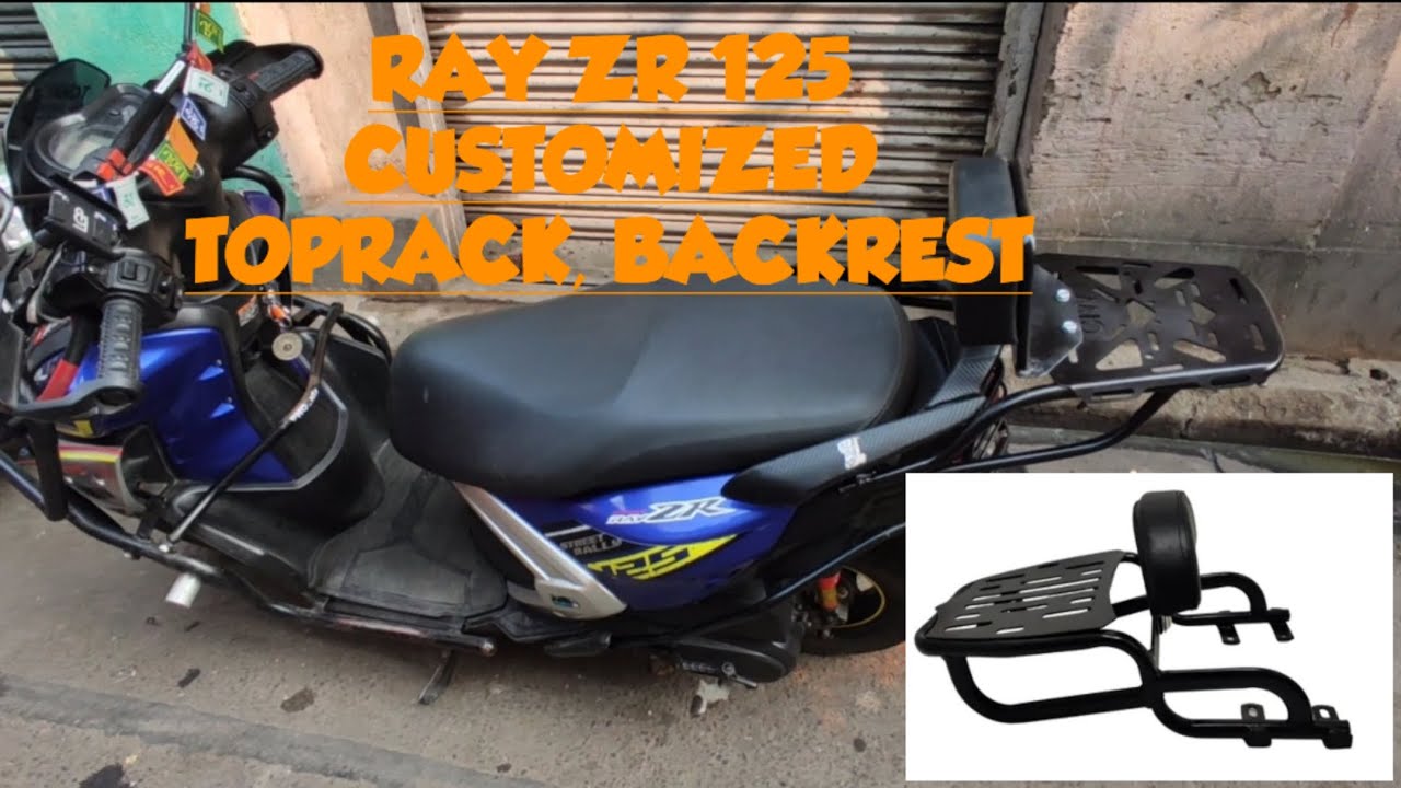 Ray zr125 Toprack & backrest installation,scooty modifications,Scooty ...