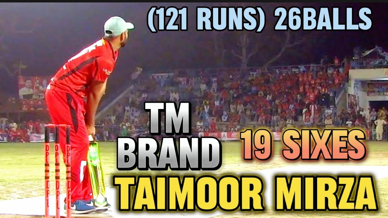 taimoor Mirza fastest 100 in Cricket | Taimoor mirza 19 sixes in 1 ...