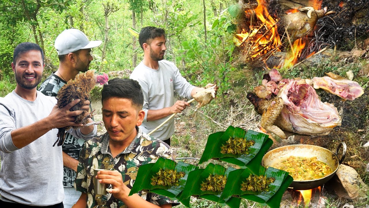 Countryside life | catching chicken, cooking and eating delicious | A ...