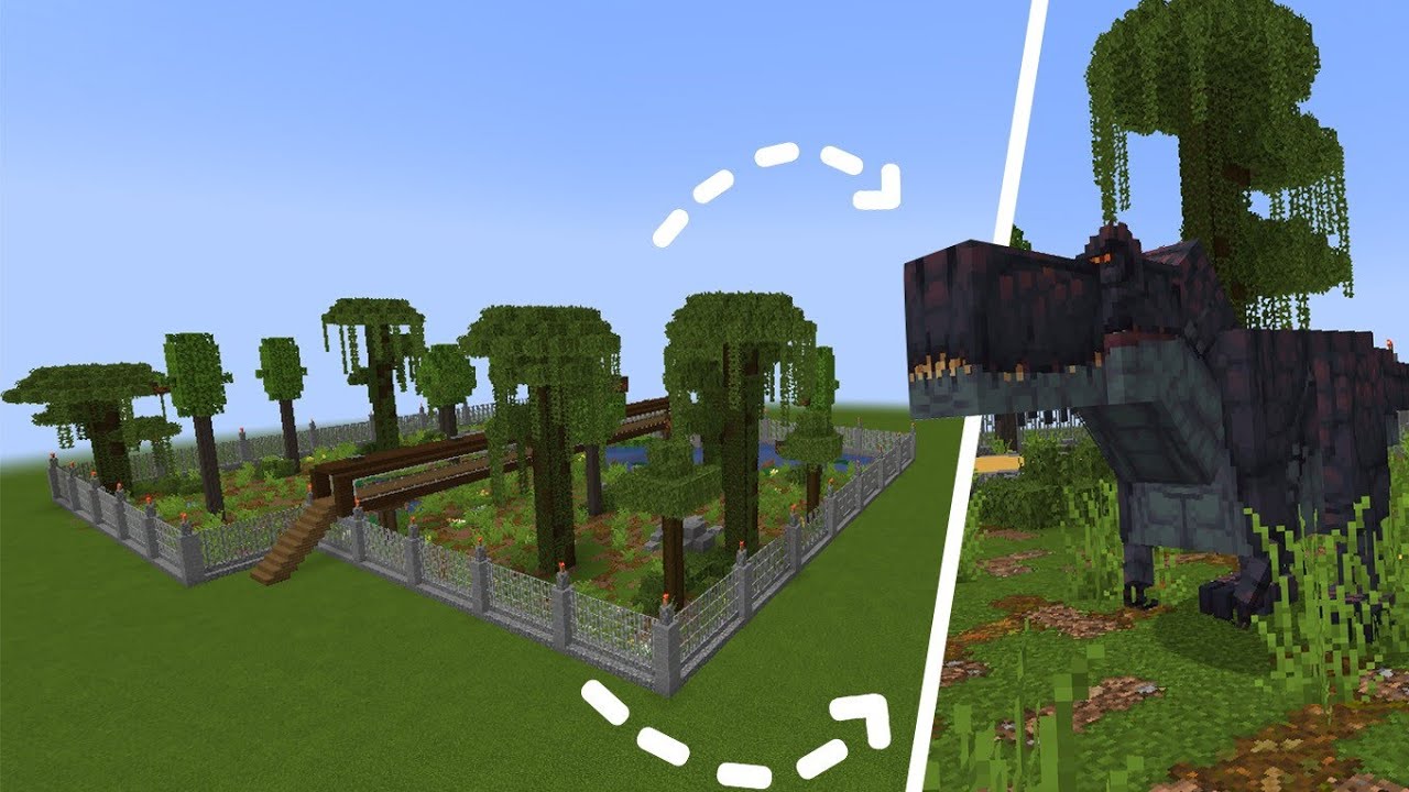 Speedbuild Membuat Farm T-rex di Minecraft 1.20.1 - The dawn era mod ...