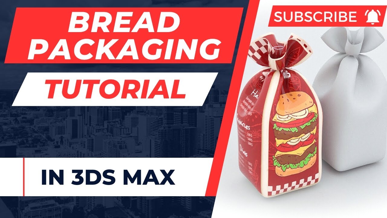 Advanced techniques for bread packaging design in 3ds max - YouTube