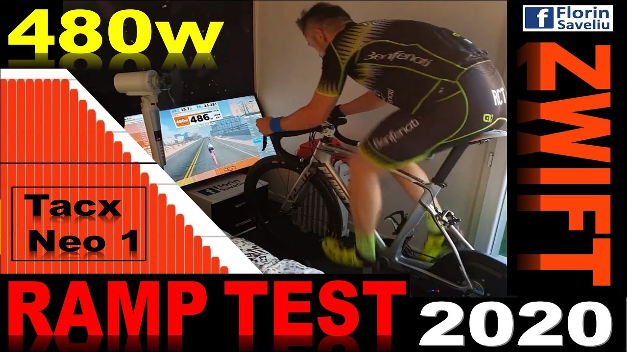 08-03-2020 Ramp Test FTP = Zwift + Tacx Neo ( Last Step 30 seconds ...